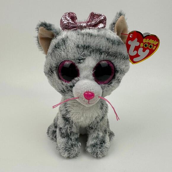 Toys | Ty Beanie Boo Kiki The Grey Tabby Cat 6 Inch Vintage Beanies ...